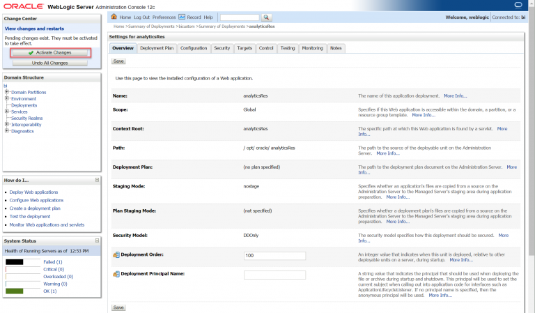 Deploy A Custom Folder In Obiee 12c Server The Old Analyticsres 2514