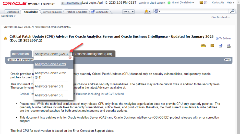 Oracle Analytics Server – Installation Guide (part 2) - Gianni's world: things crossing my mind